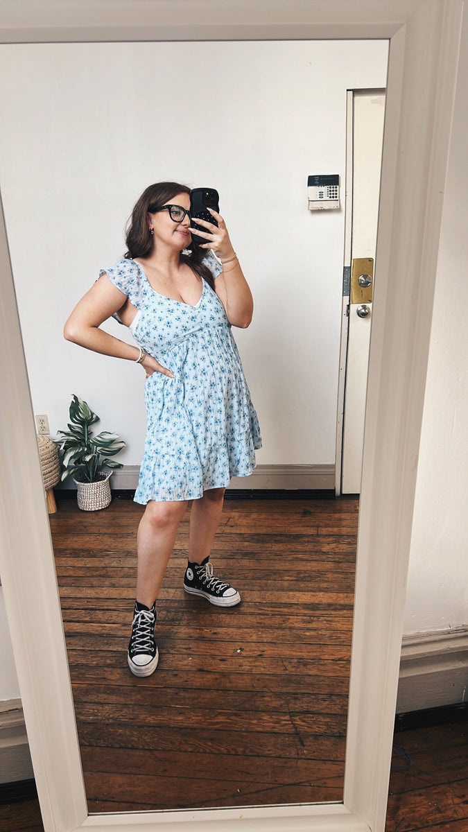 SALE - The Bev Dress - Blue – Mainland Collective